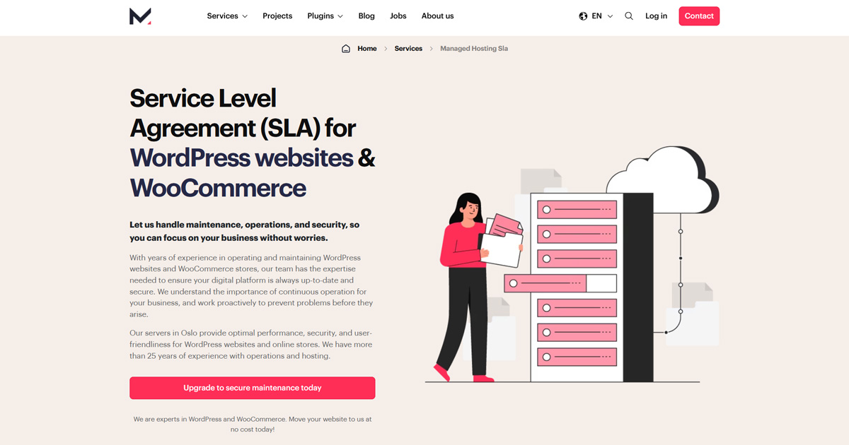 Service Level Agreement (SLA) for WordPress and WooCommerce - Mementor